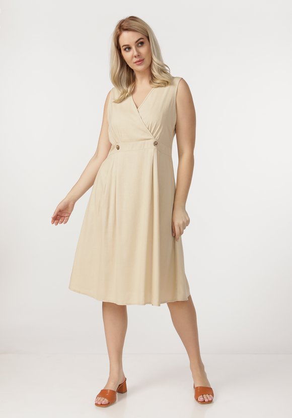 Сарафан миди с V-образным вырезом — купить за руб в магазине Леомакс
