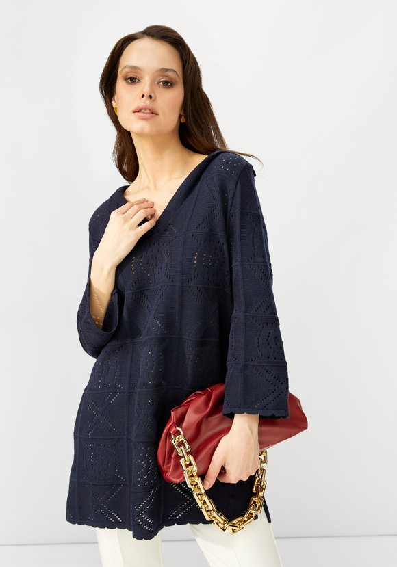 Туника с разрезами по бокам удлиненная — купить за руб в магазине Леомакс