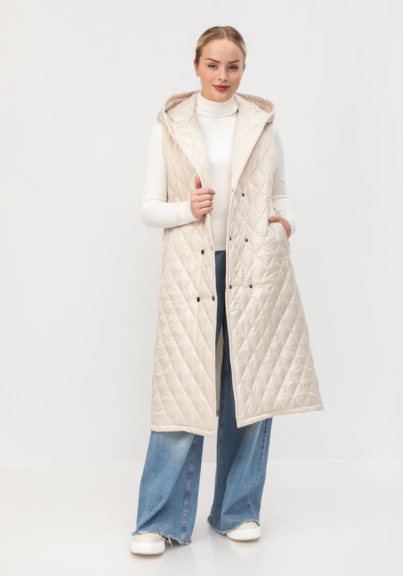 Жилет удлиненный с капюшоном — купить за руб в магазине Леомакс