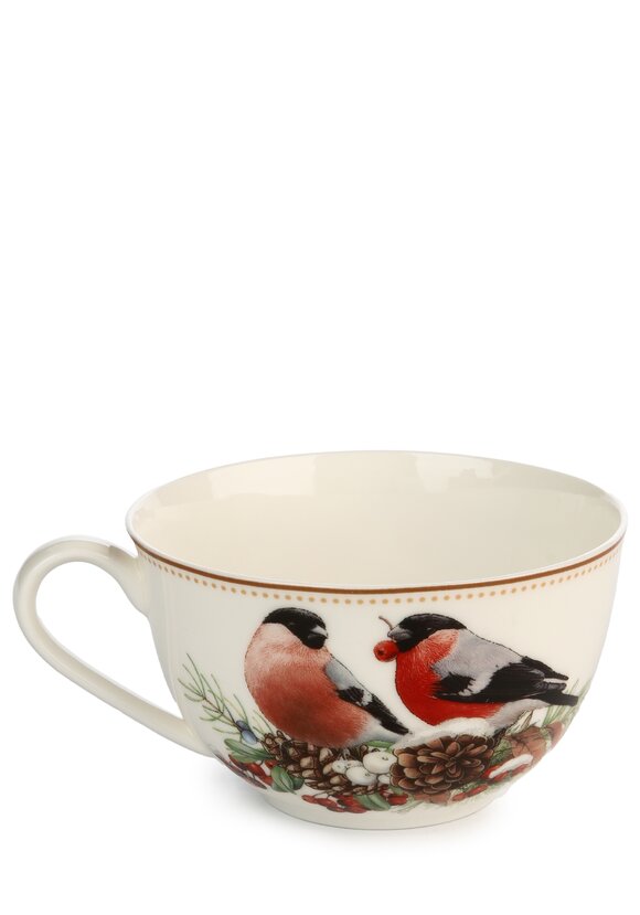 Купить чайная пара из фарфора "снегири" со скидкой в интернет-магазине Leomax