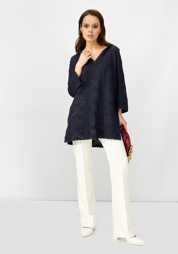 Туника с разрезами по бокам удлиненная — купить за руб в магазине Леомакс